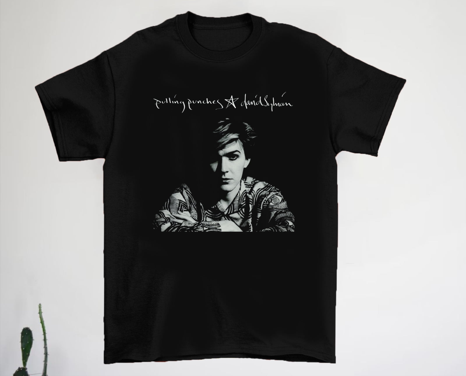 Reprint Rare David Sylvian Pulling Punches Black Cotton Adult T-Shirt ...