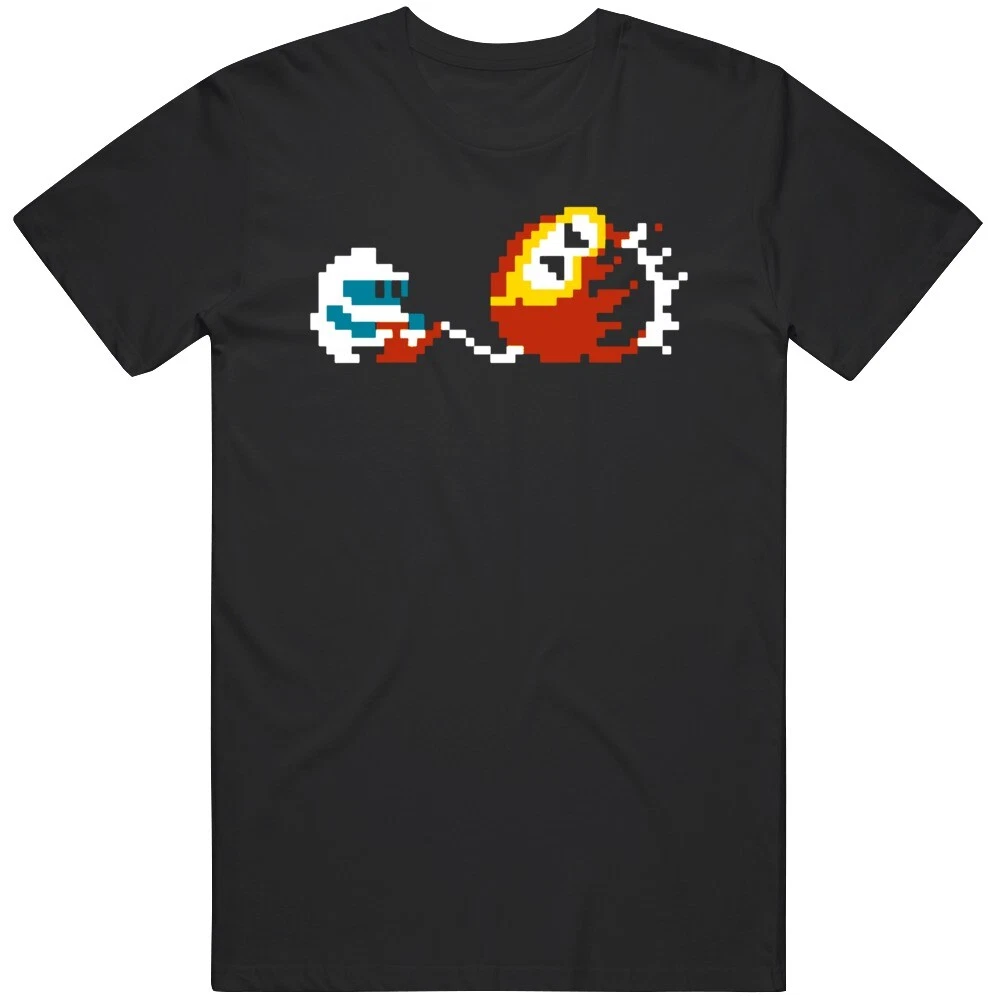 Reprint Rare Dig Dug Explosion Classic Video Game Fan T Shirt - Walmart.com
