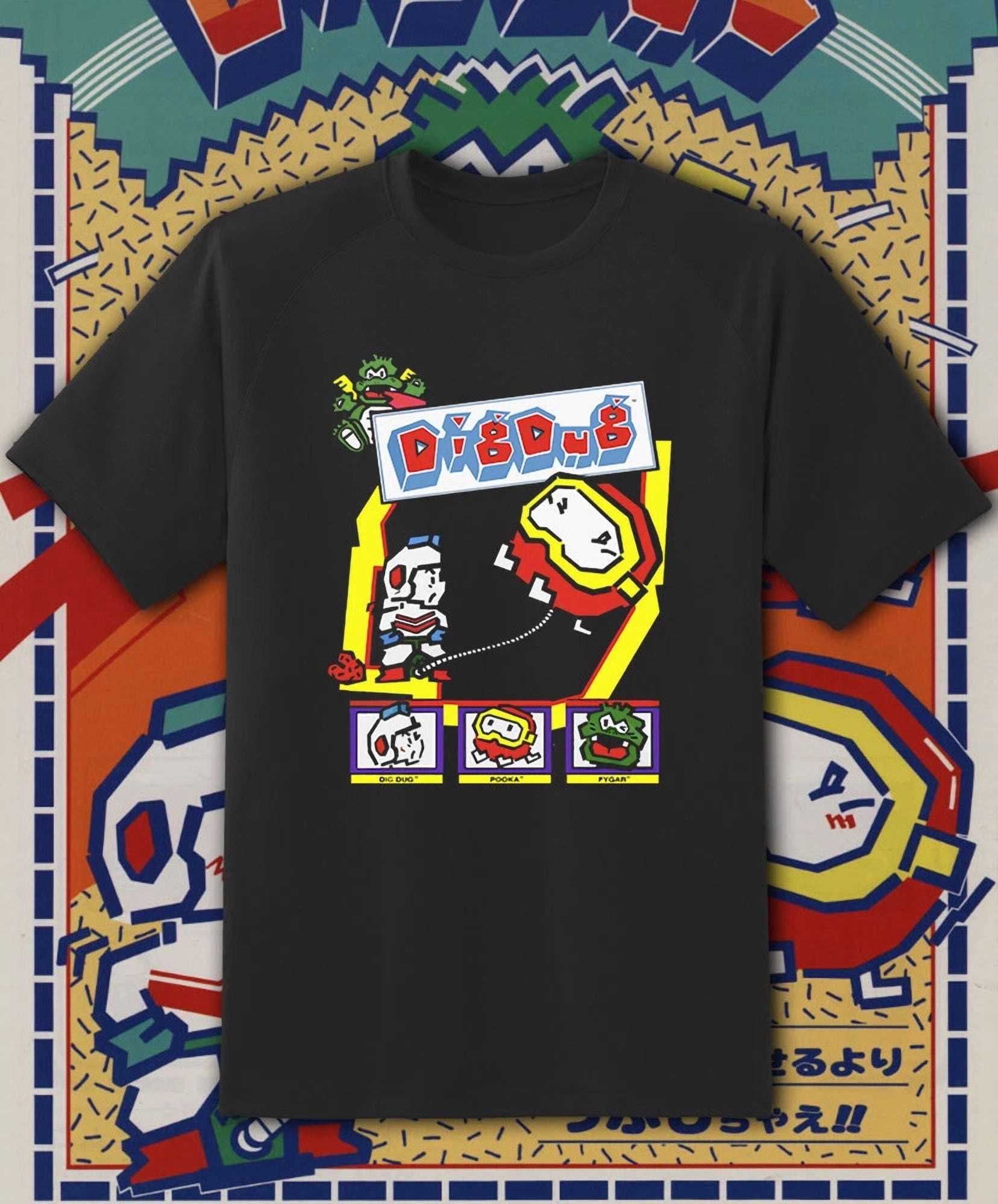 Reprint Rare Dig Dug Retro Arcade Game Retro Video Game T Shirt Fast ...