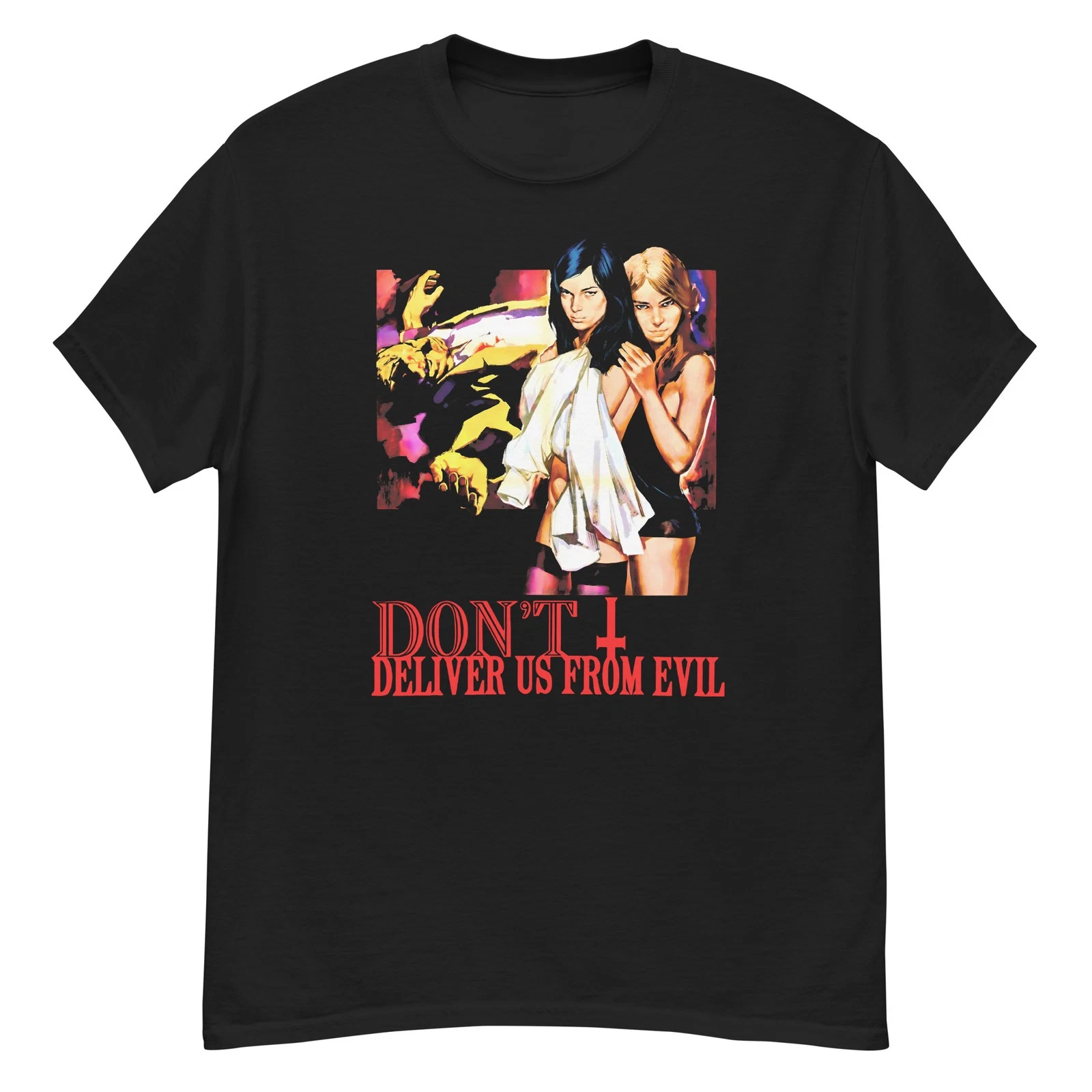 Reprint Rare Don’t Deliver Us from Evil cult film fan art t-shirt (ENDS Nov 15) - Walmart.com