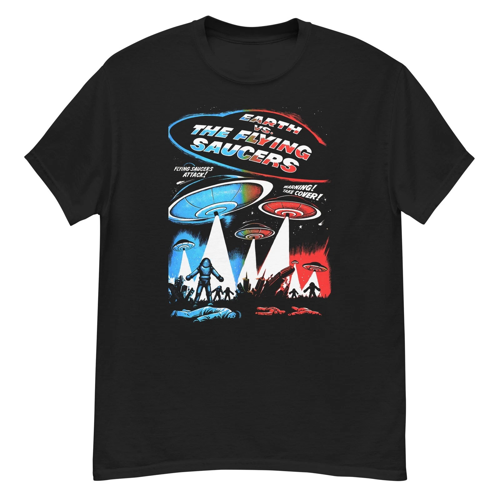 Reprint Rare Earth vs. the Flying Saucers cult sci-fi film fan art t ...