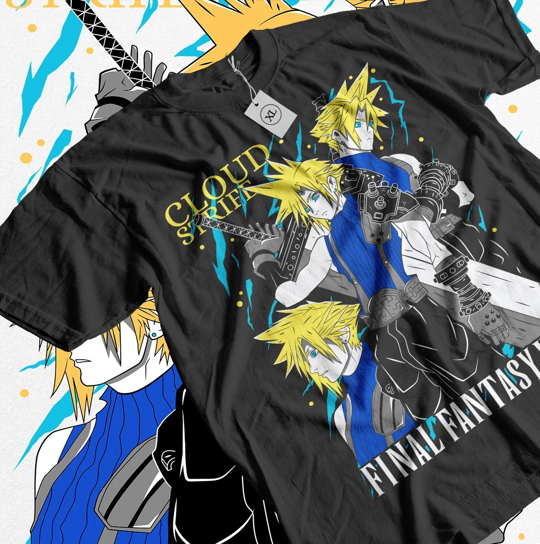 Reprint Rare Final Fantasy VII T-Shirt Rebirth Vintage Retro Final ...