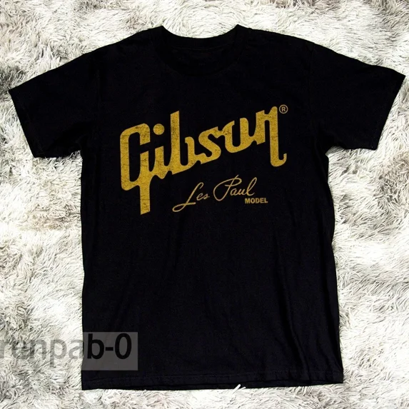 Reprint Rare Gibson Les Paul Model Black Unisex T-Shirt Unisex Black ...