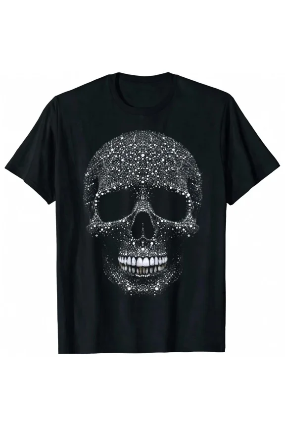 Rhinestone Skull T Shirt