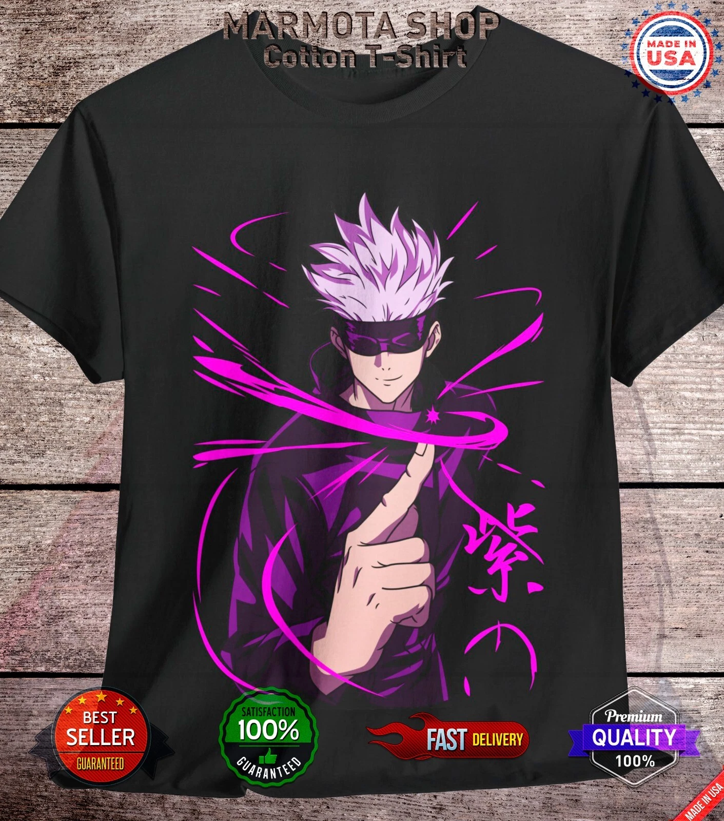 Reprint Rare Gojo Jujutsu Kaisen T-Shirt Satoru Sukuna Anime Japanese ...