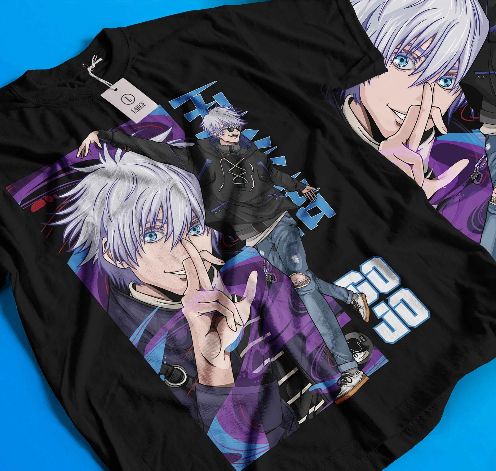 Reprint Rare Gojo Satoru T-Shirt Jujutsu Kaisen Mahito Anime Horror ...