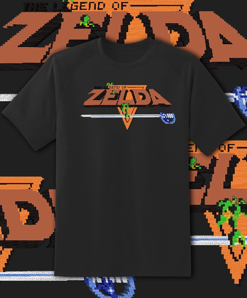 Reprint Rare Legend Of Zelda Start Screen Video Game Retro shirt S-6XL ...