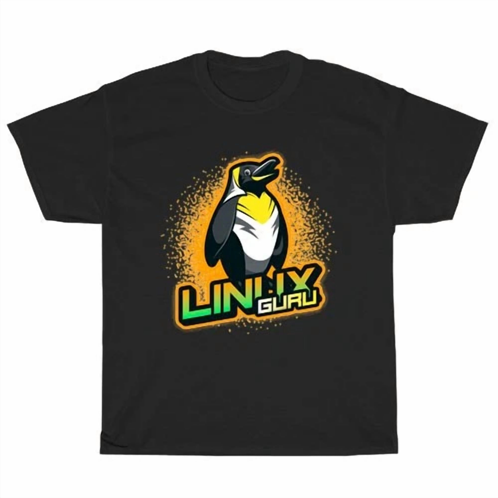 Reprint Rare Linux Penguin Logo American Men's T-Shirt Funny Size S to ...