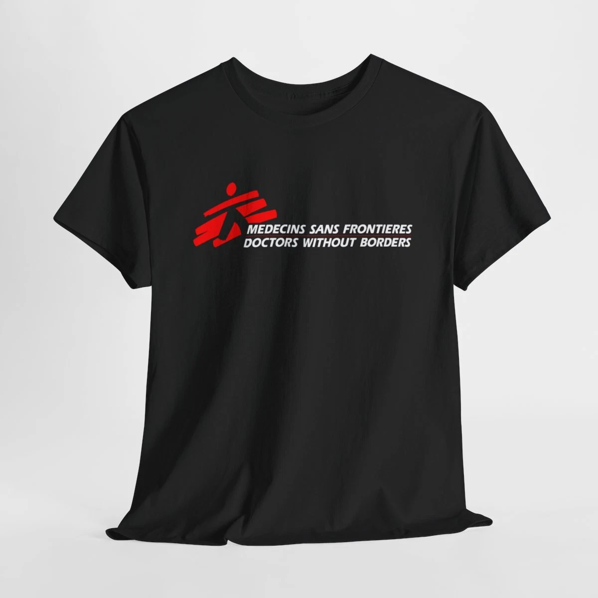 Reprint Rare MSF Doctor's Without Borders Logo White/Grey/Black/Navy T ...