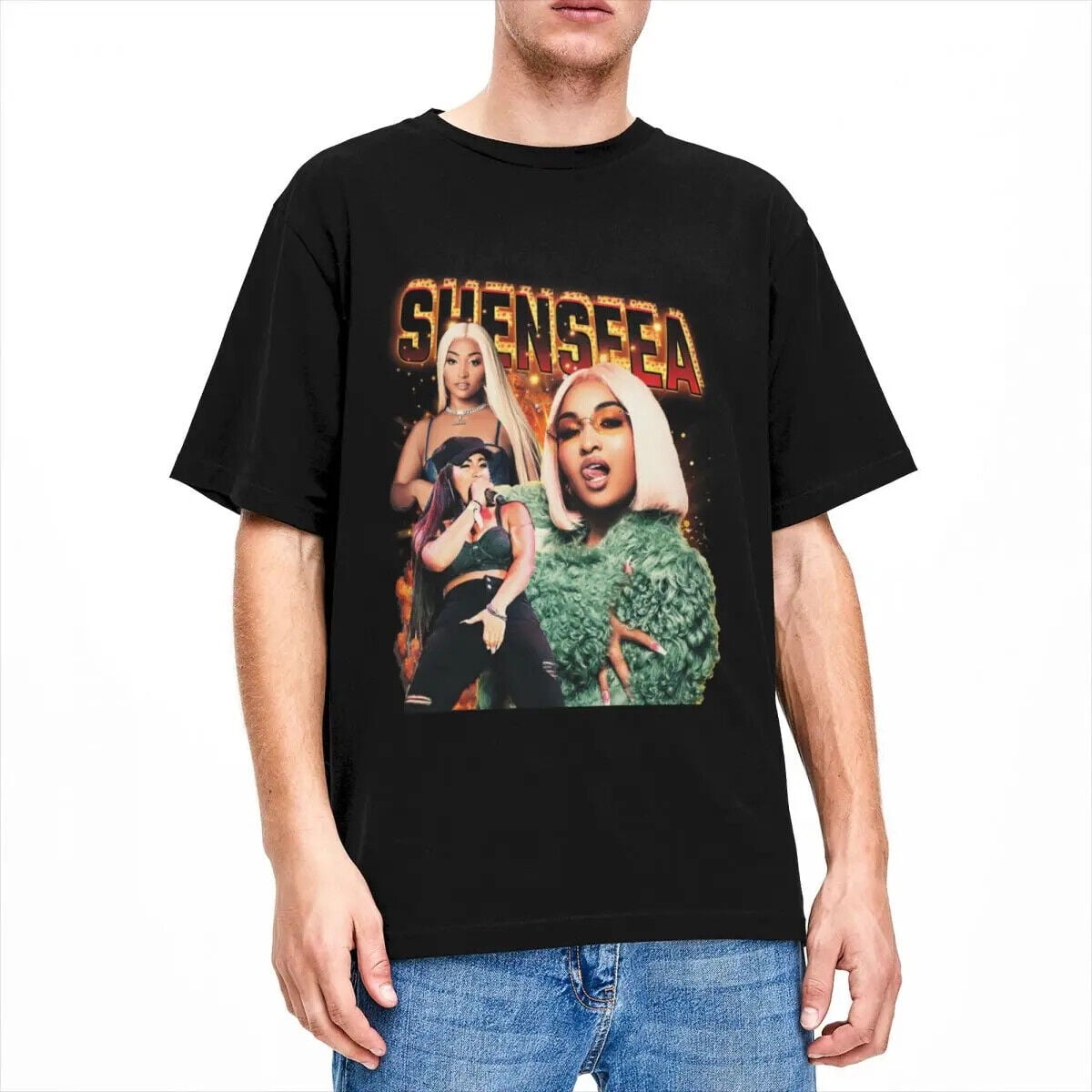 Reprint Rare Men Women's Shenseea Bootleg Shirt Stuff Pure Cotton ...