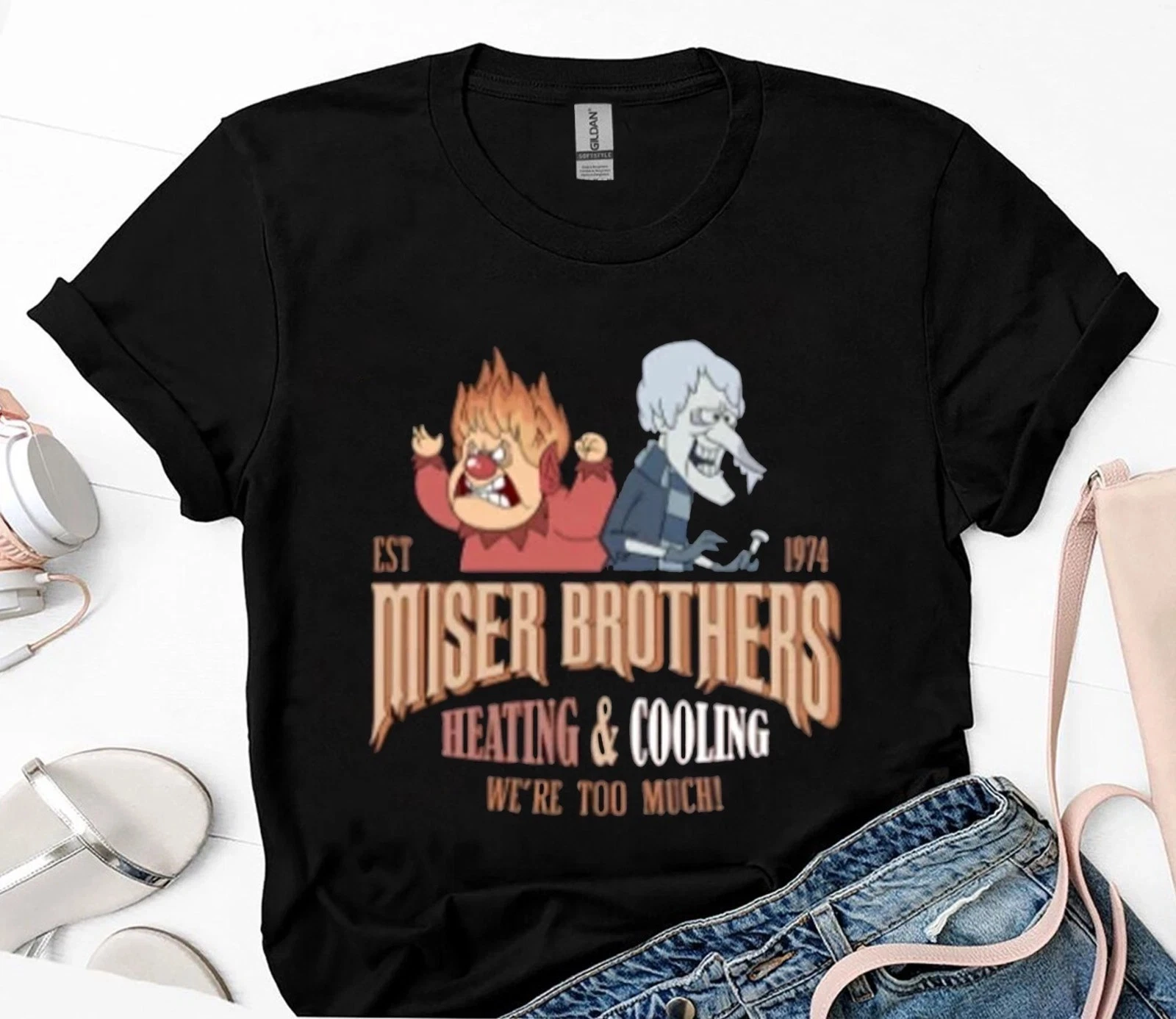 Reprint Rare Miser Brothers Heating & Cooling T-Shirt, Christmas 2025 ...