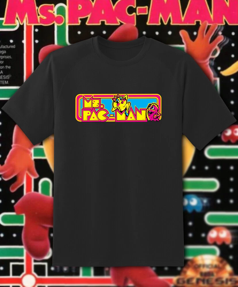Reprint Rare Ms. Pac Man Main Retro Video game arcade T Shirt Adult ...