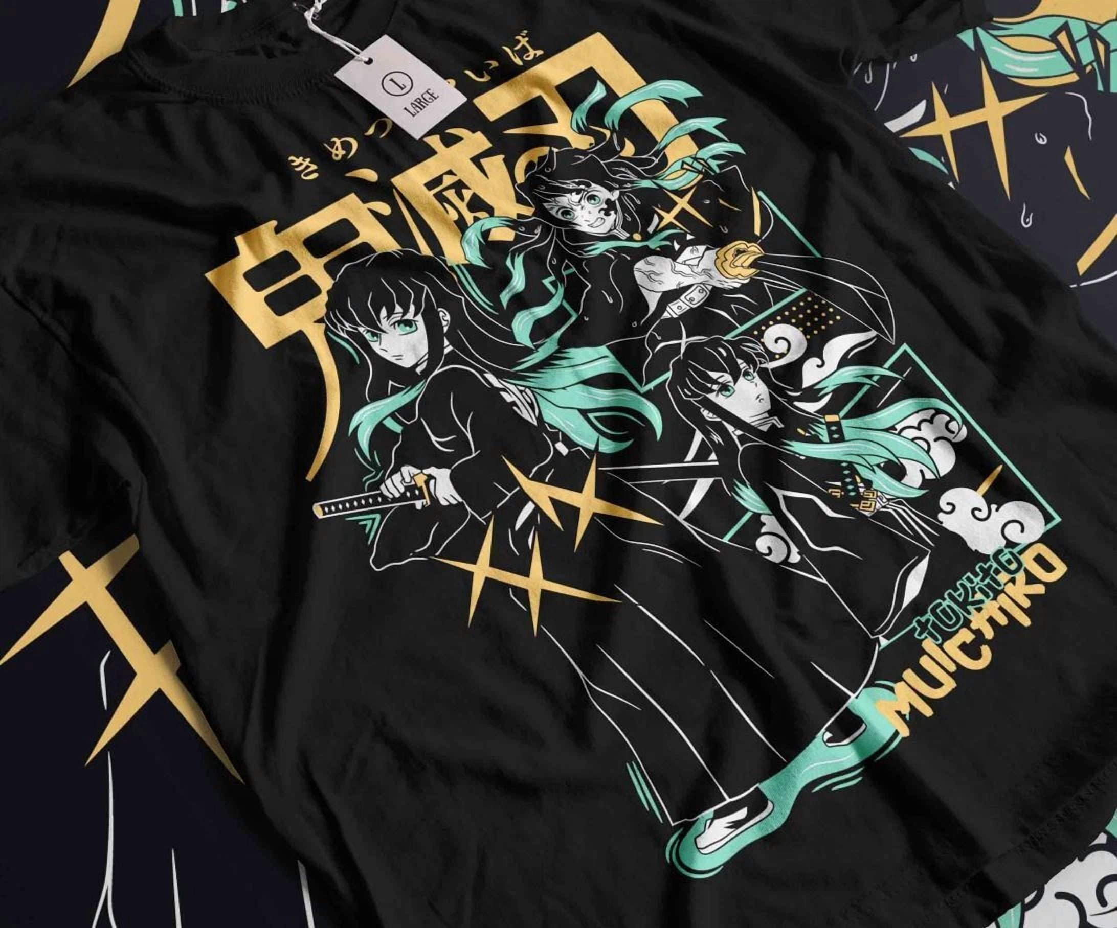 Reprint Rare Muichiro Tokito T-shirt Kimetsu no Yaiba Demon Slayer ...