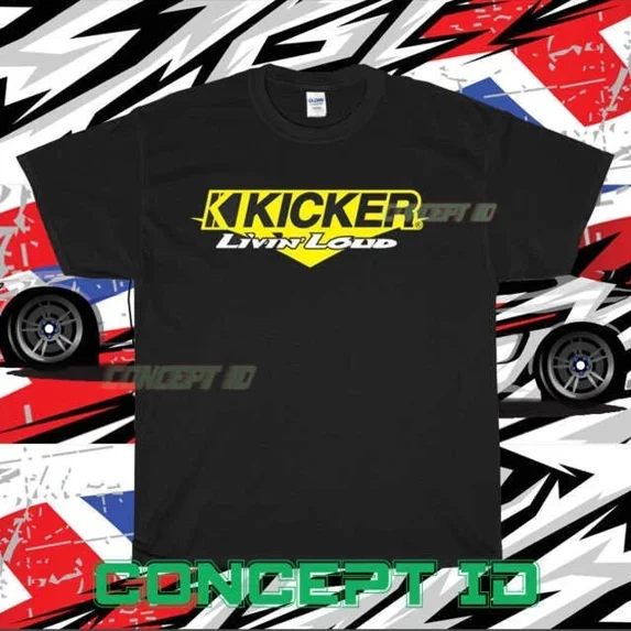 Reprint Rare NEW KICKER LIVIN LOUD LOGO SPORT T-SHIRT FUNNY AMERICAN ...