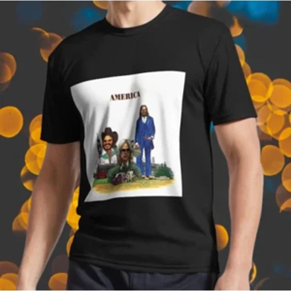 Reprint Rare New Shirt America band Logo T-Shirt Funny American Usa ...