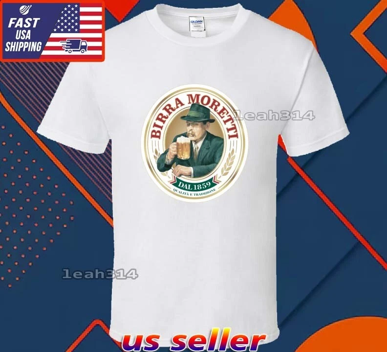 Reprint Rare New Shirt Italian Birra Moretti Logo T-Shirt Funny ...