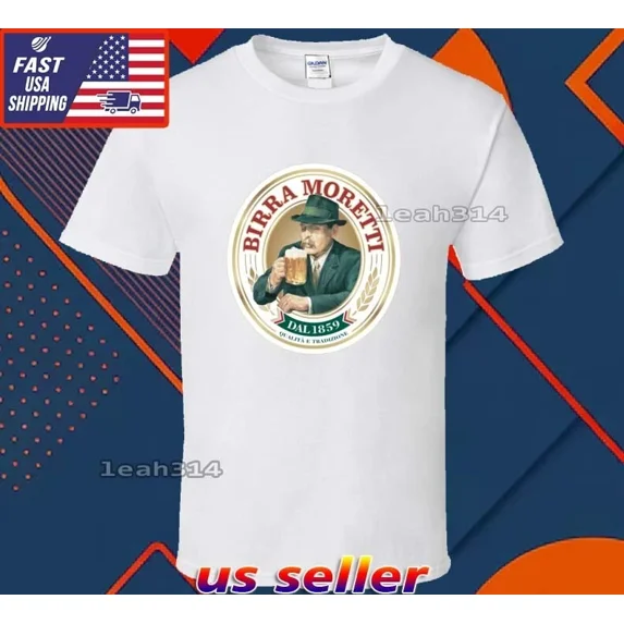 Reprint Rare New Shirt Italian Birra Moretti Logo T-Shirt Funny ...