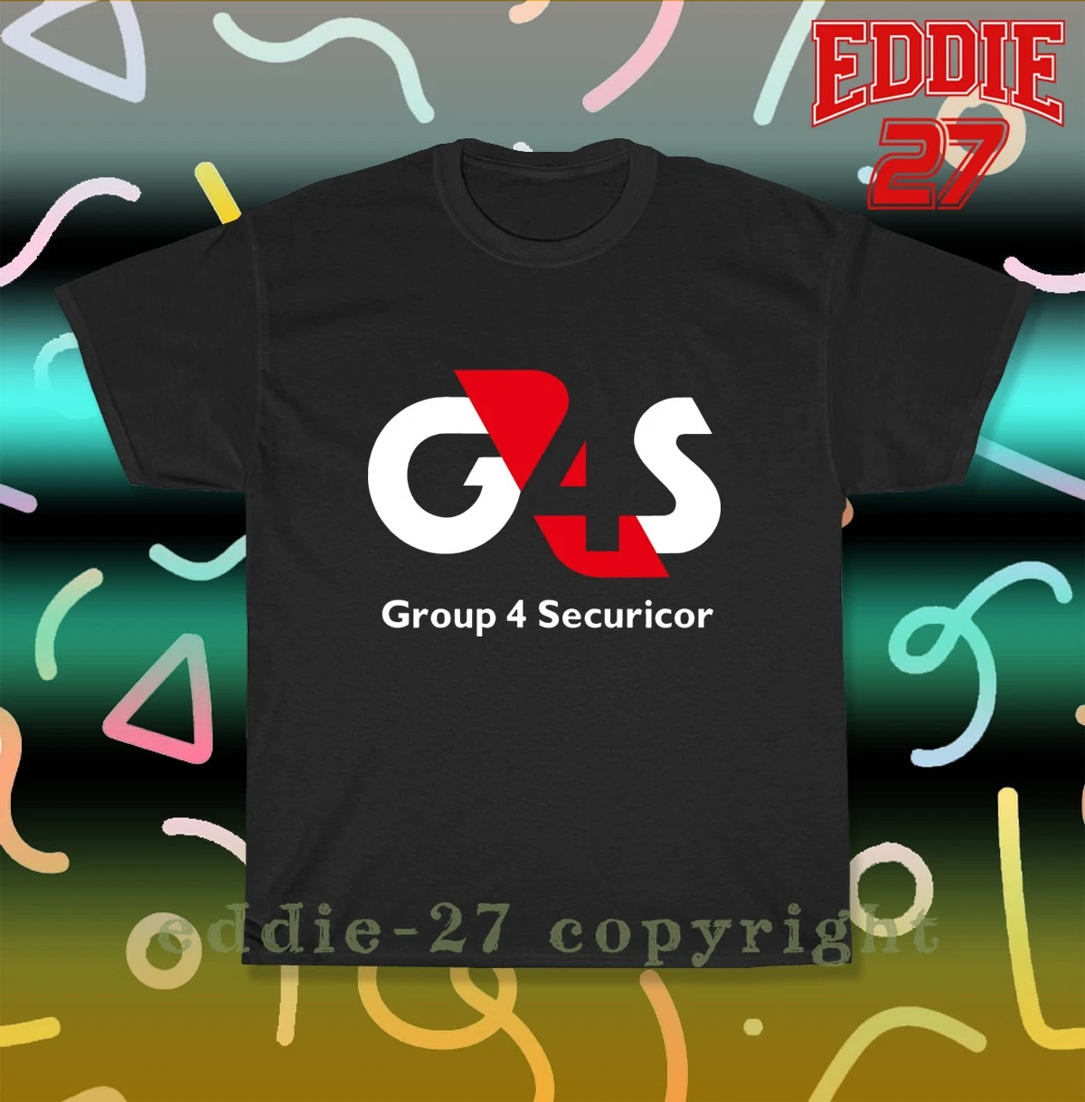 Reprint Rare New Tee Shirt G4S Group 4 Securicor Logo Men's T-Shirt ...