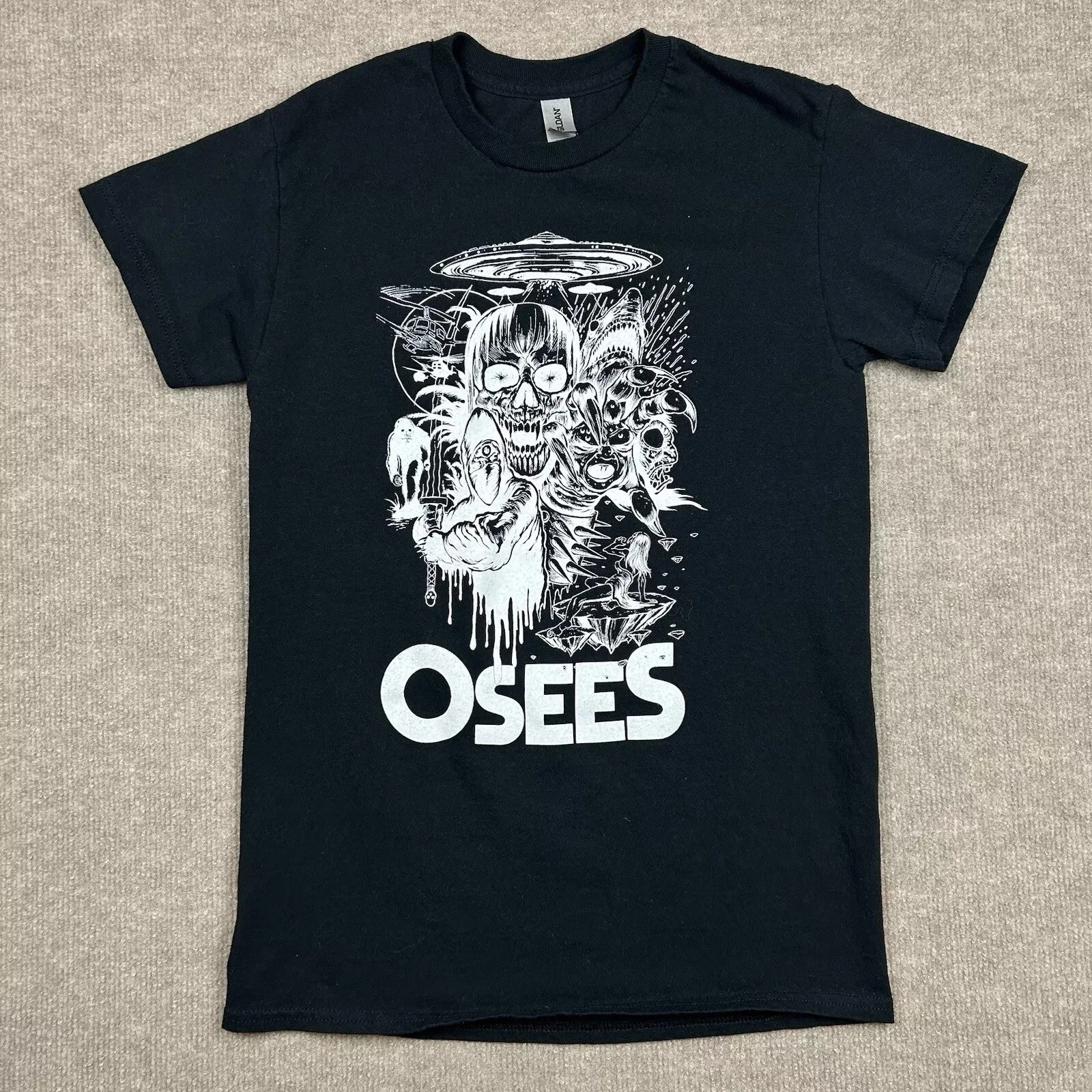Reprint Rare Osees Thee Oh Sees Psych Punk Band Concert Black Cotton T ...