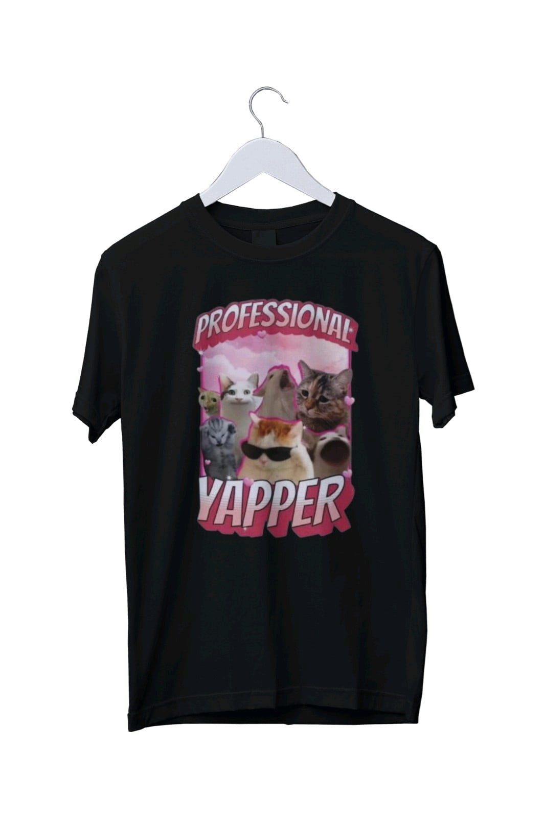 Reprint Rare Professional Yapper Meme Cat Graphic Print T-Shirt Unisex ...