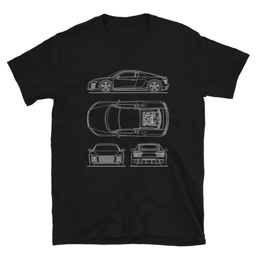 Reprint Rare RS Sports Car Blueprint Men's Tee - Racing Car Quattro ...