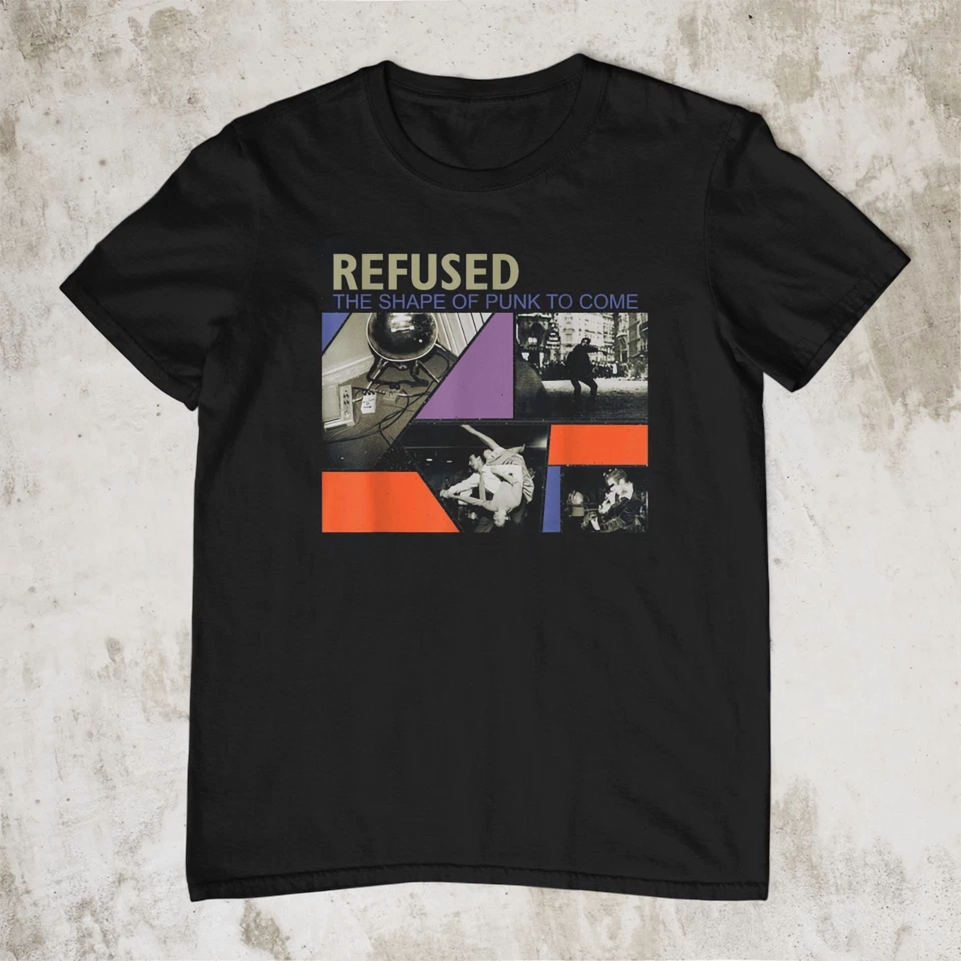 Reprint Rare Refused - The Shape Of Punk T Shirt Black All Size ...