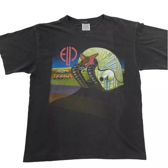 Reprint Rare Remake Emerson Lake & Palmer ELP Tarkus World Tour T Shirt ...