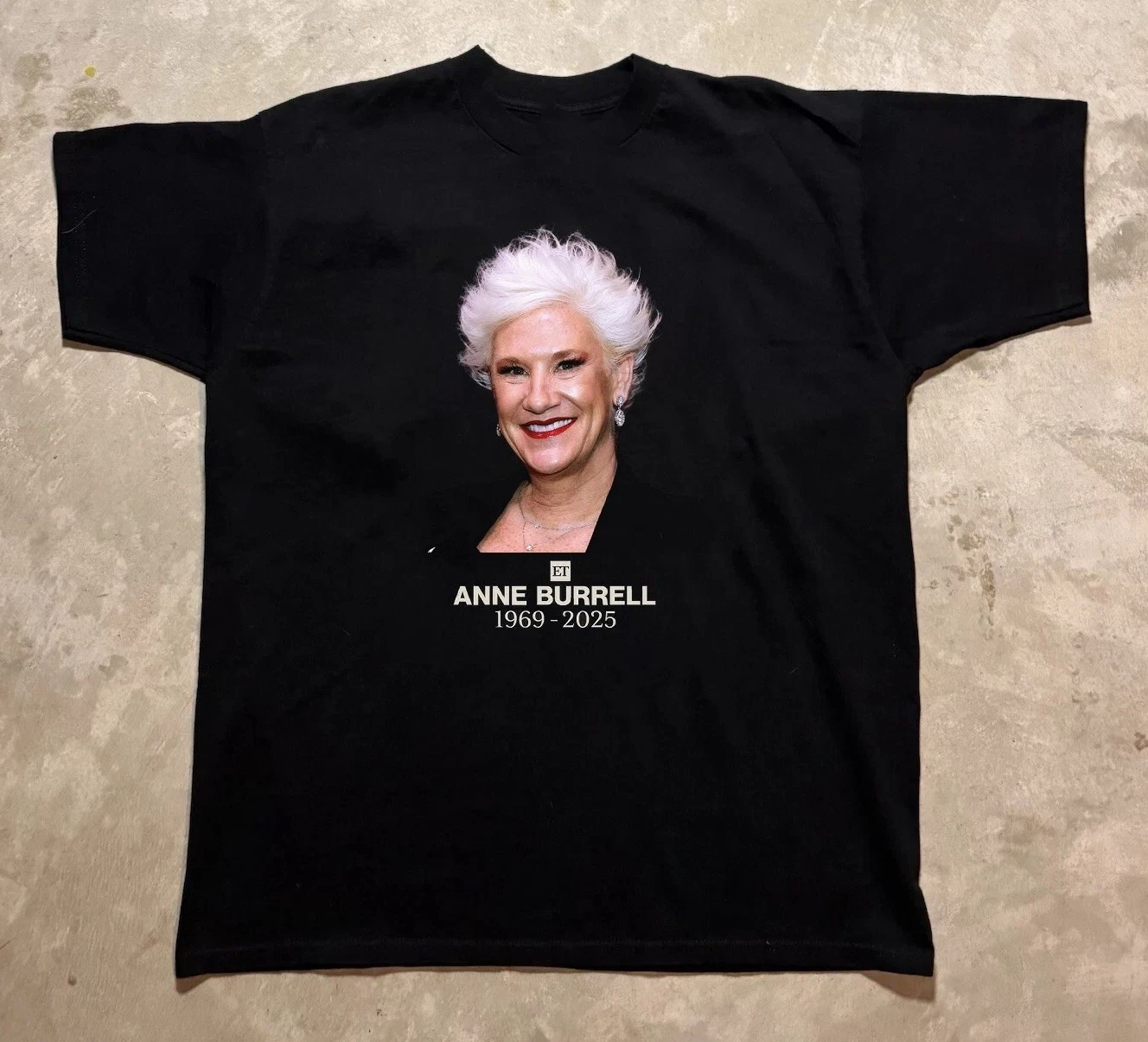 Reprint Rare Remembers Anne Burrell 1969-2025 Black Shirt Full Size ...