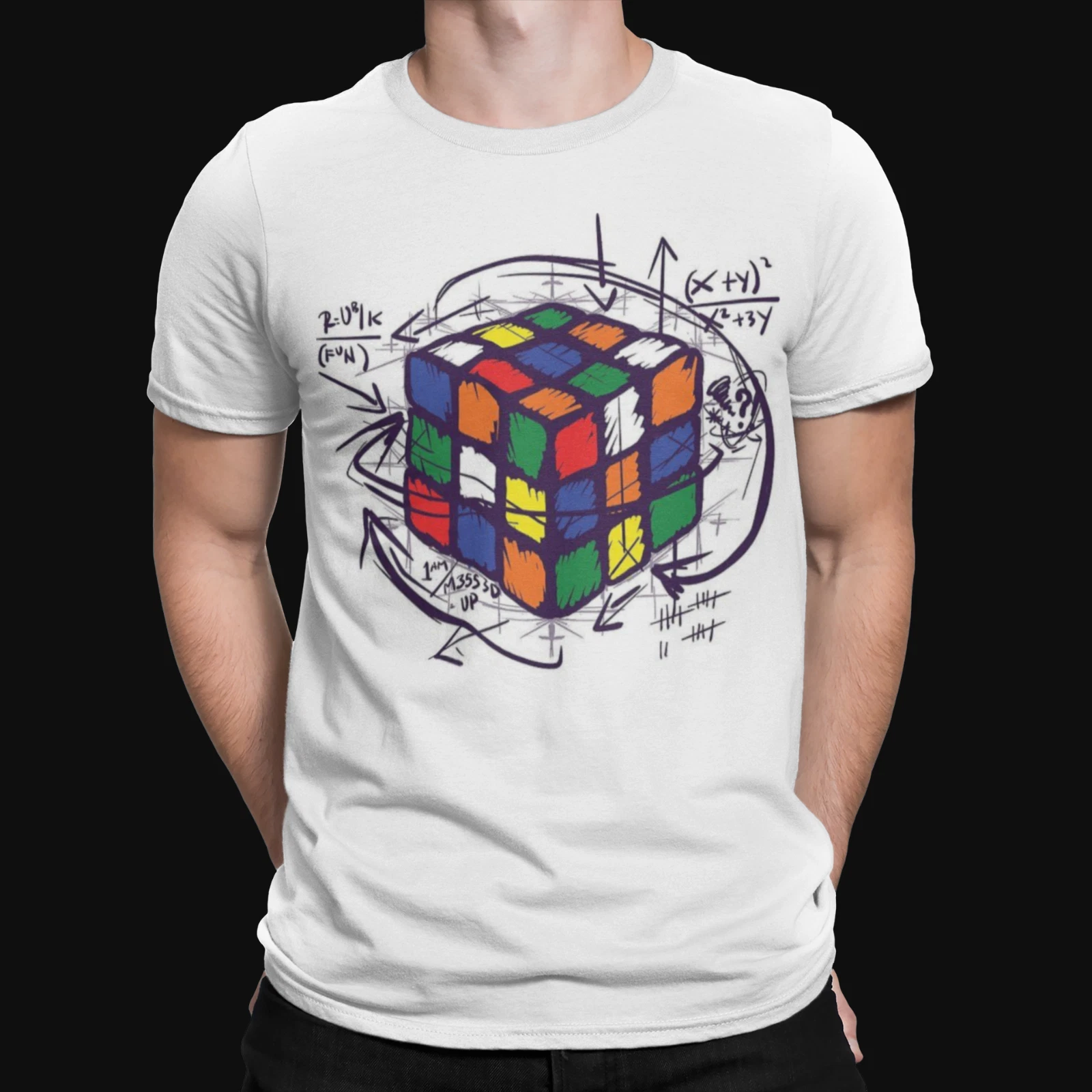 Reprint Rare Rubiks Cube Equation T-Shirt - 80s Gift Retro Gamer One ...