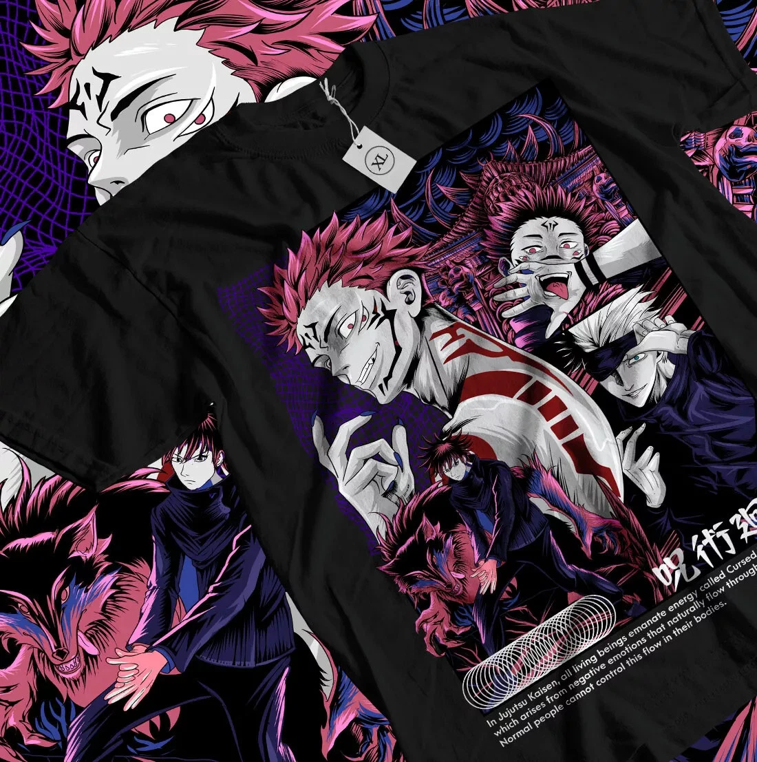Reprint Rare Ryomen Sukuna T-Shirt Jujustu Kaisen JJK Jujutsu Kaisen ...
