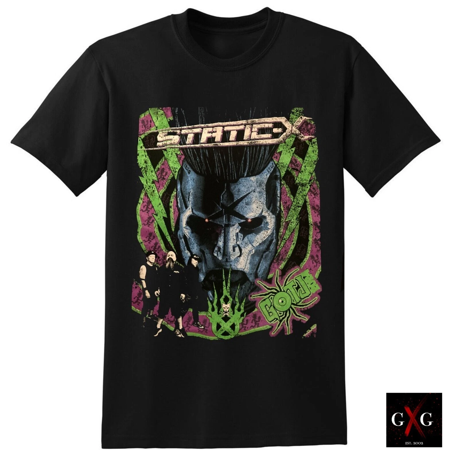 Reprint Rare STATIC X cd lgo GOTJ 2024 TOUR Official SHIRT XXL New ...