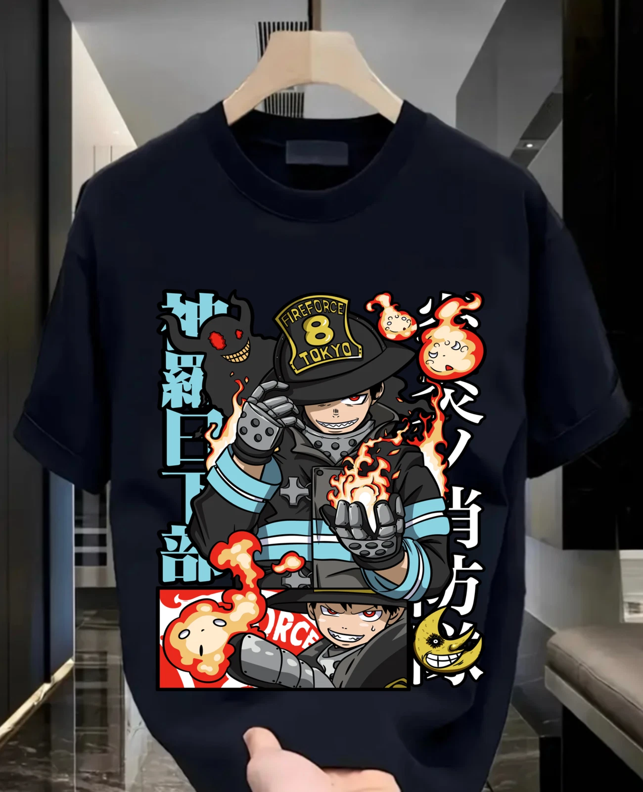 Reprint Rare Shinra T-shirt Fire Force Skitaru Shonen Tamaki Fire ...