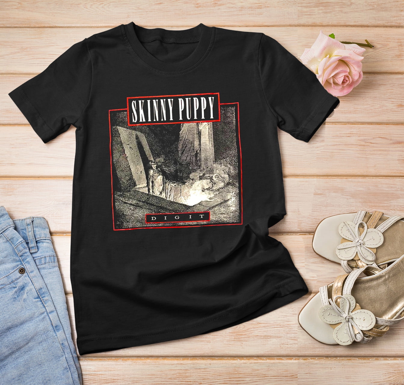 Reprint Rare Skinny Puppy Dig it BAnd Music Black Men S-234XL T-shirt ...