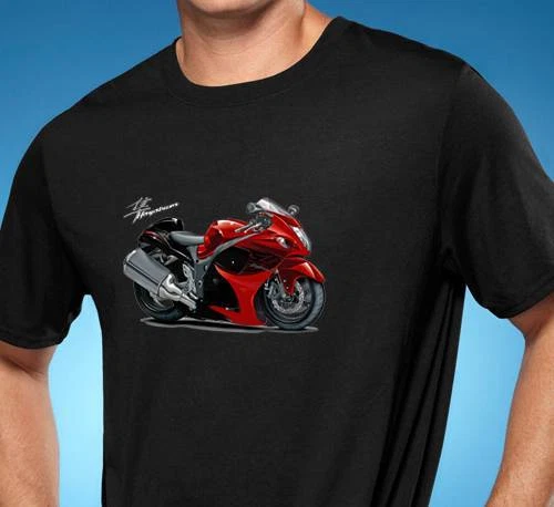 Reprint Rare Suzuki Hayabusa Street Bike Cartoon Tshirt NEW FREE ...