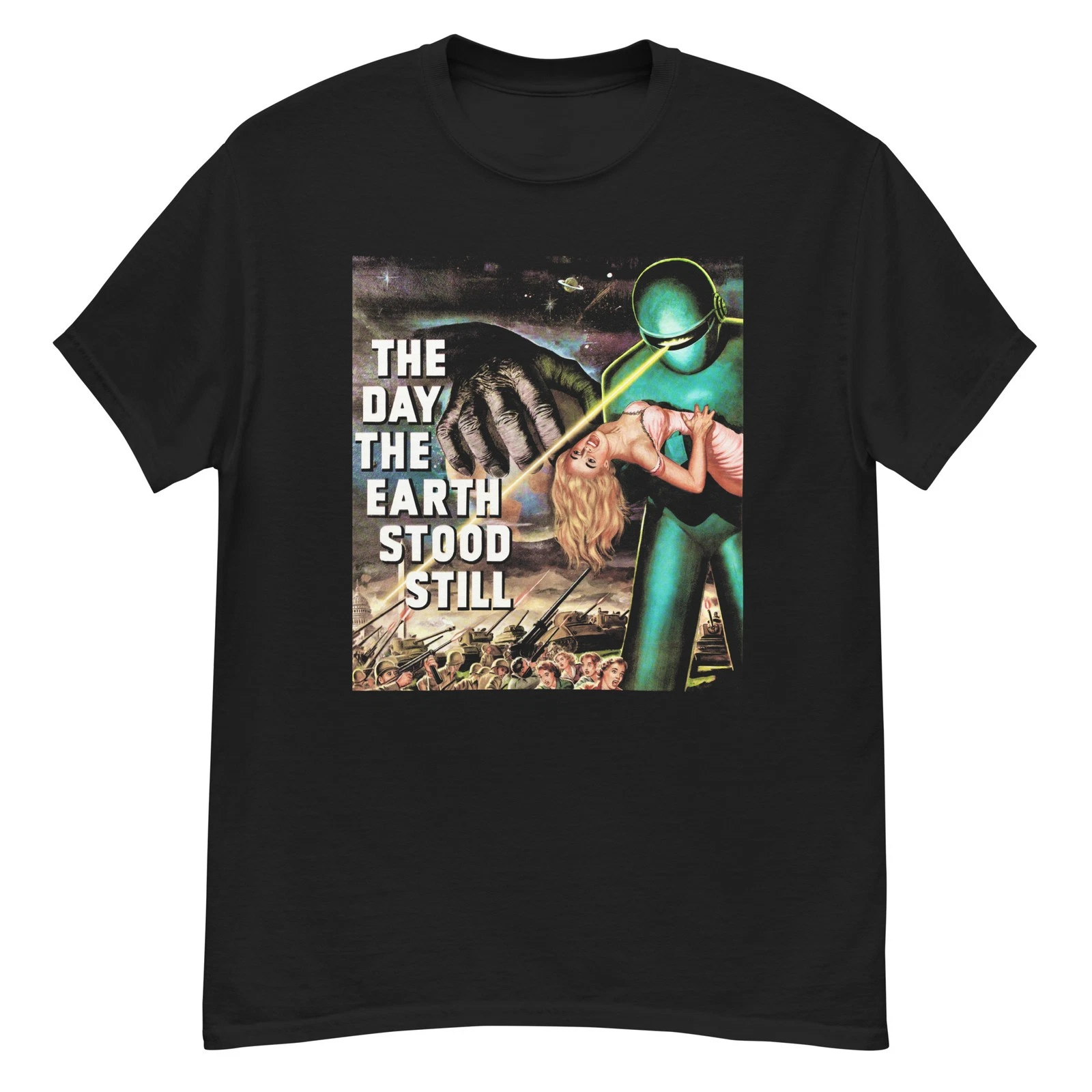 Reprint Rare The Day the Earth Stood Still cult sci-fi film fan art t ...