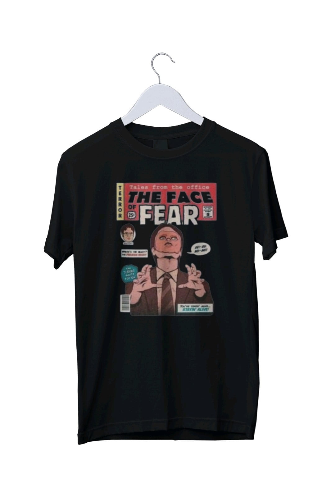 Reprint Rare The Office Dwight Schrute Face Graphic T-Shirt Mens Unisex ...