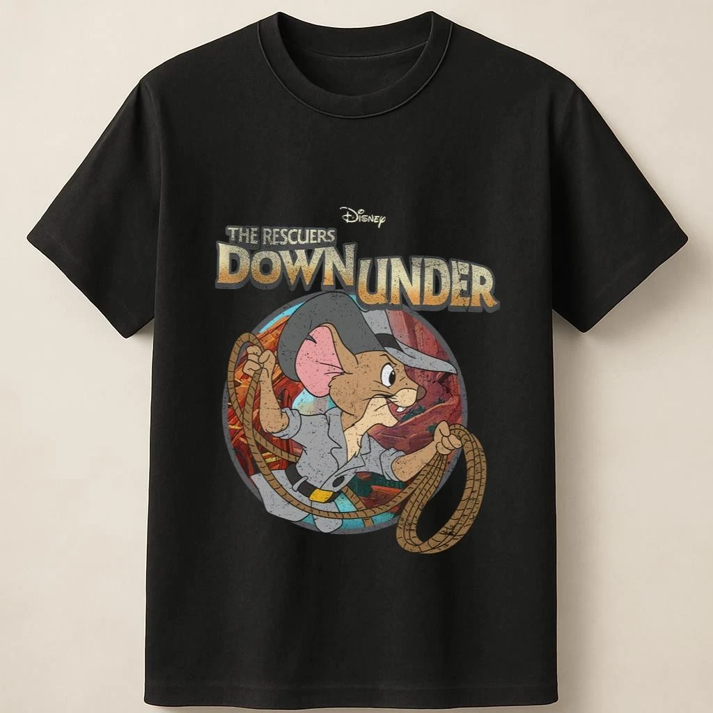 Reprint Rare The Rescuers Down Under Mouse Safari Look with Rope Unisex ...