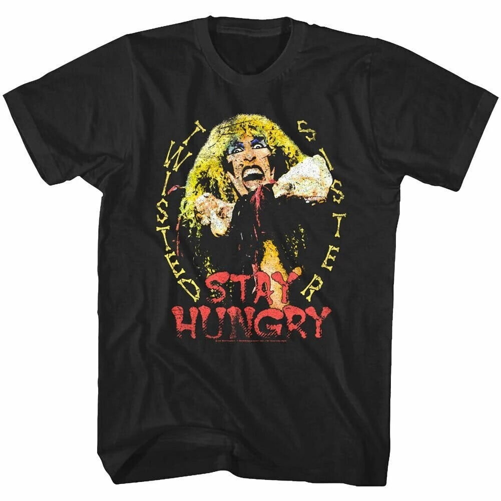Reprint Rare Twisted Sister Men's Shirt Stay Hungry Dee Snider Art 80's ...