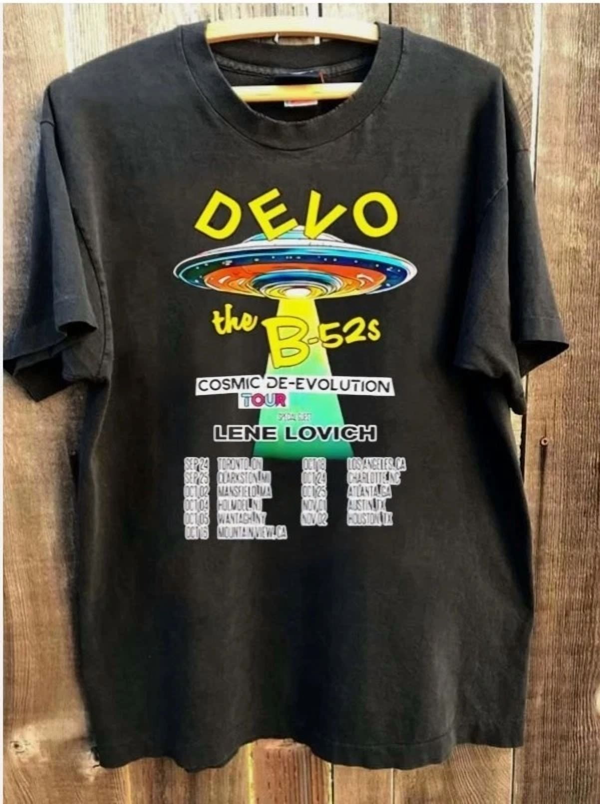 Reprint Rare VINTAGE Devo The B-52s Cosmic De-Evolution Tour 2025 short ...