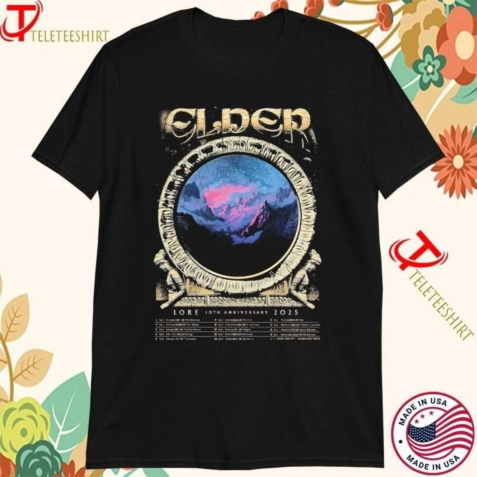 Reprint Rare VINTAGE Elder Band Lore 10th Anniversary Tour 2025 North ...