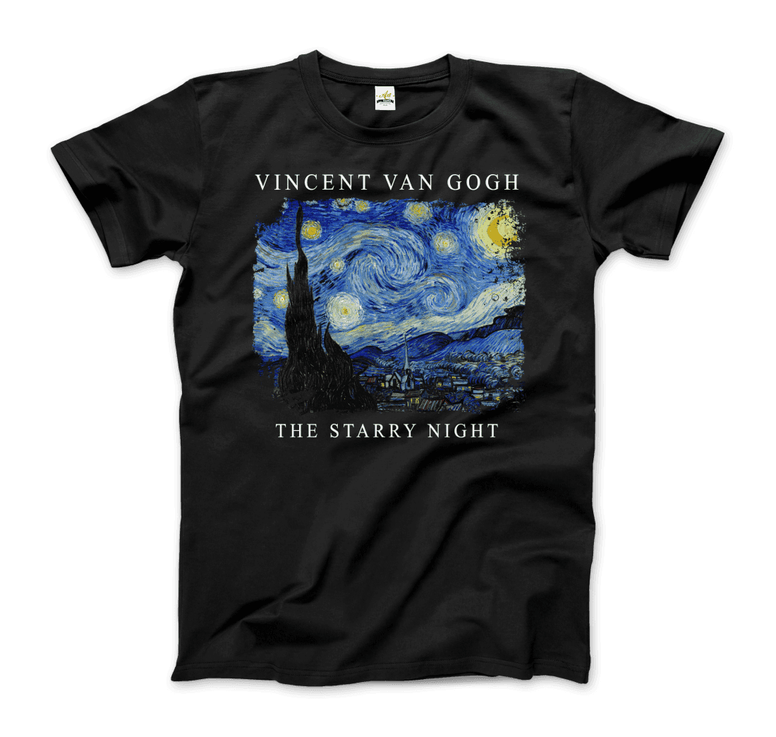 Reprint Rare Van Gogh - The Starry Night, 1889 Artwork T-Shirt ...