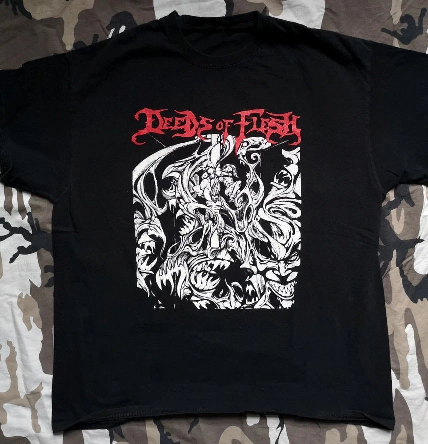 Reprint Rare Vintage Deeds of Flesh Band Shirt Unisex Concert S to 5XL ...