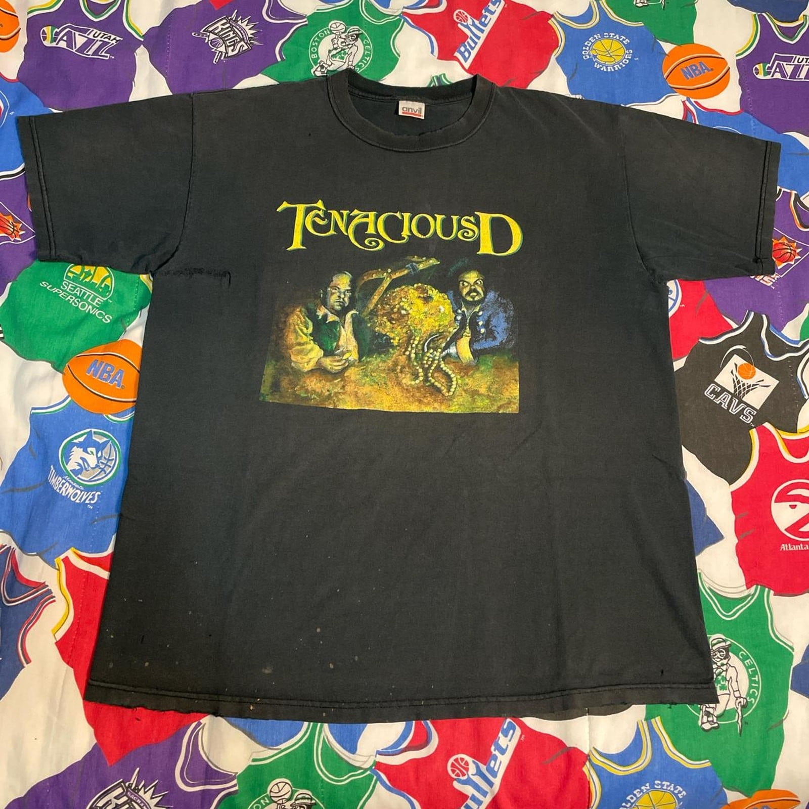 Reprint Rare Vintage Y2K 2000s Rare Tenacious D Album Tour Jack Black JB KG Tee - Walmart.com