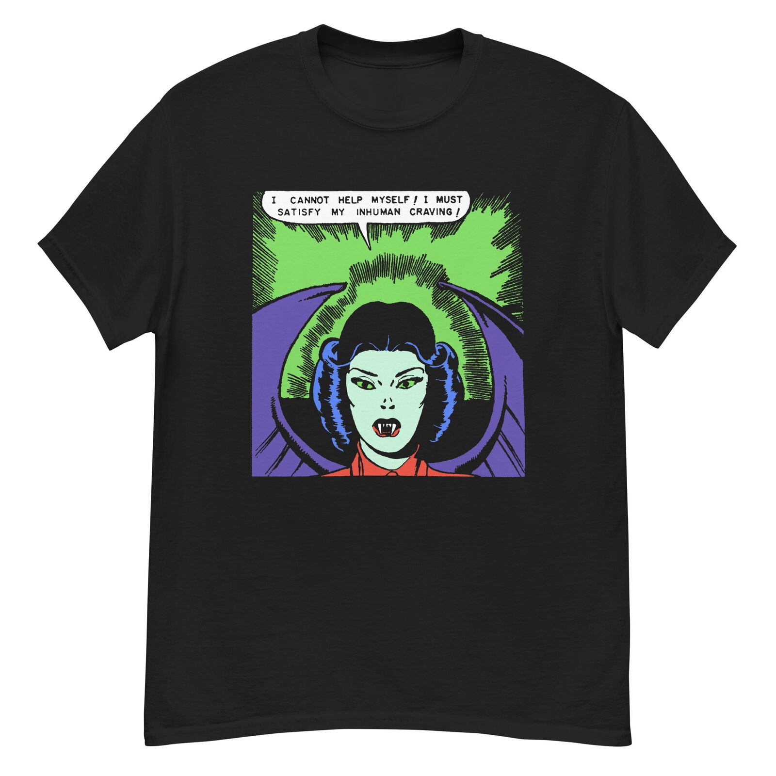 Reprint Rare Vintage horror comic female vampire t-shirt - Walmart.com