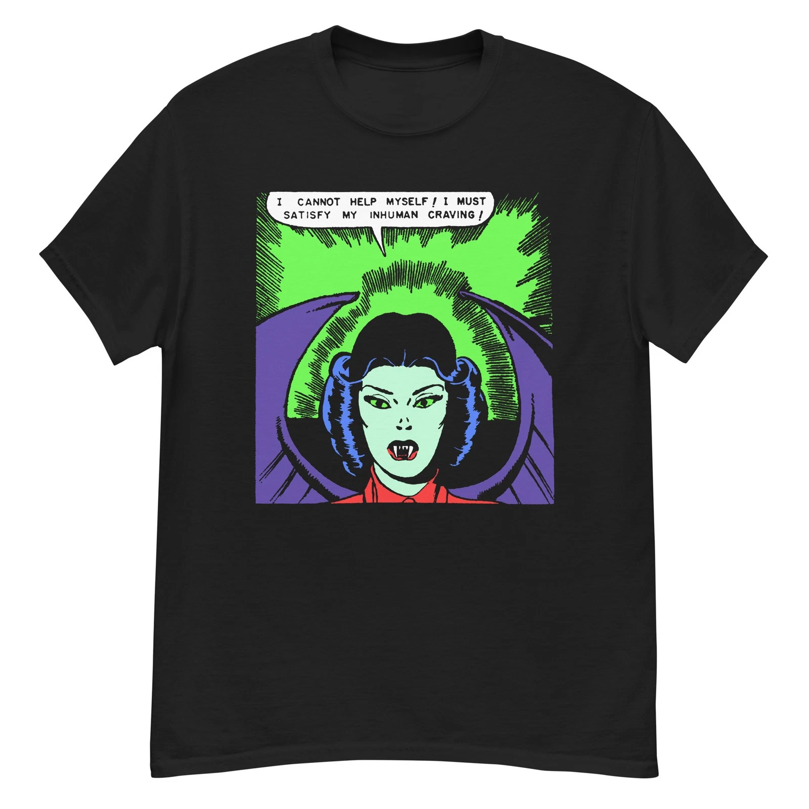 Reprint Rare Vintage horror comic panel "I must satisfy my inhuman ...