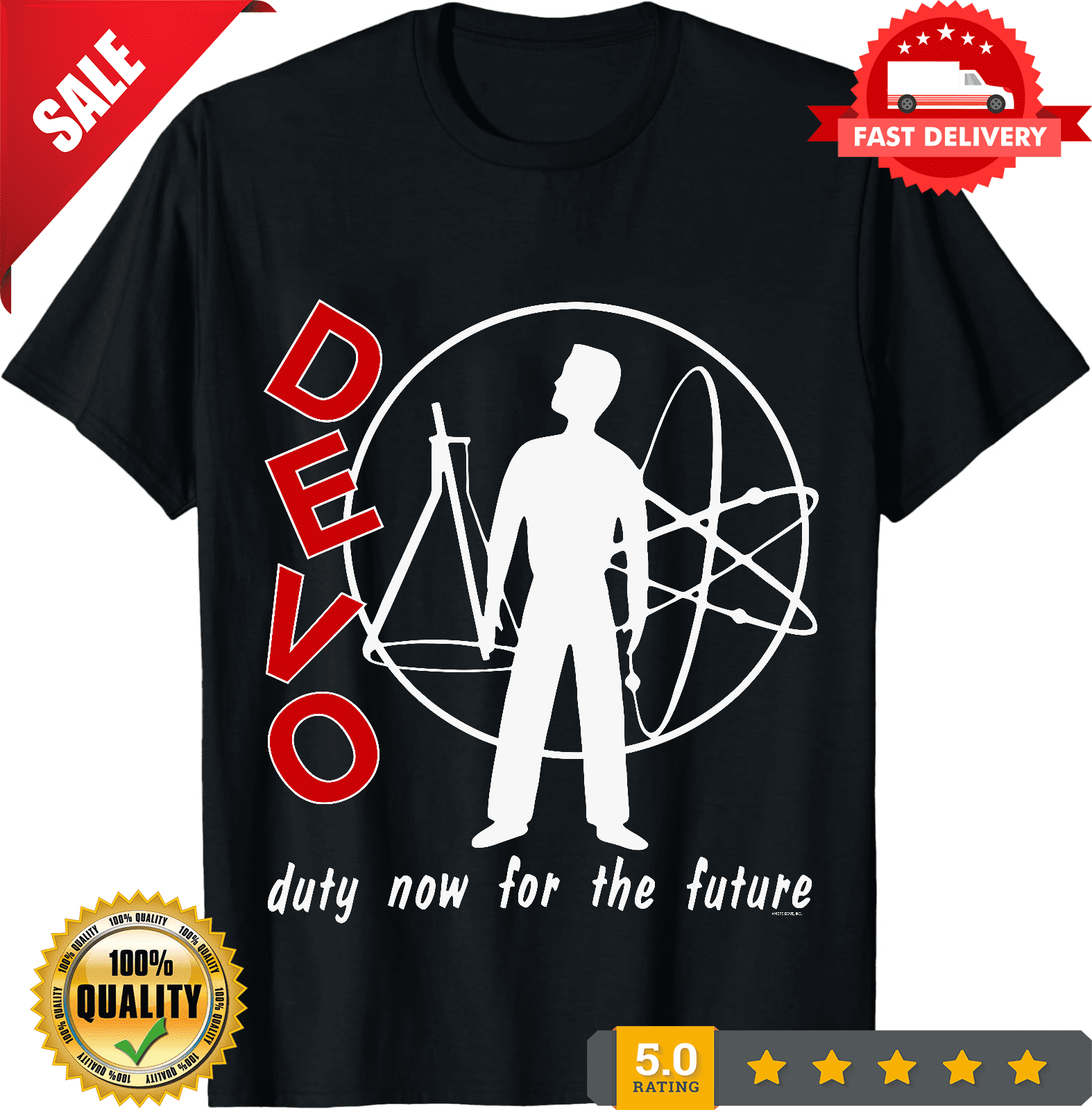 Rare Devo Duty Now For The Future T Shirt Black All SIze HA6790, ULTRA ...