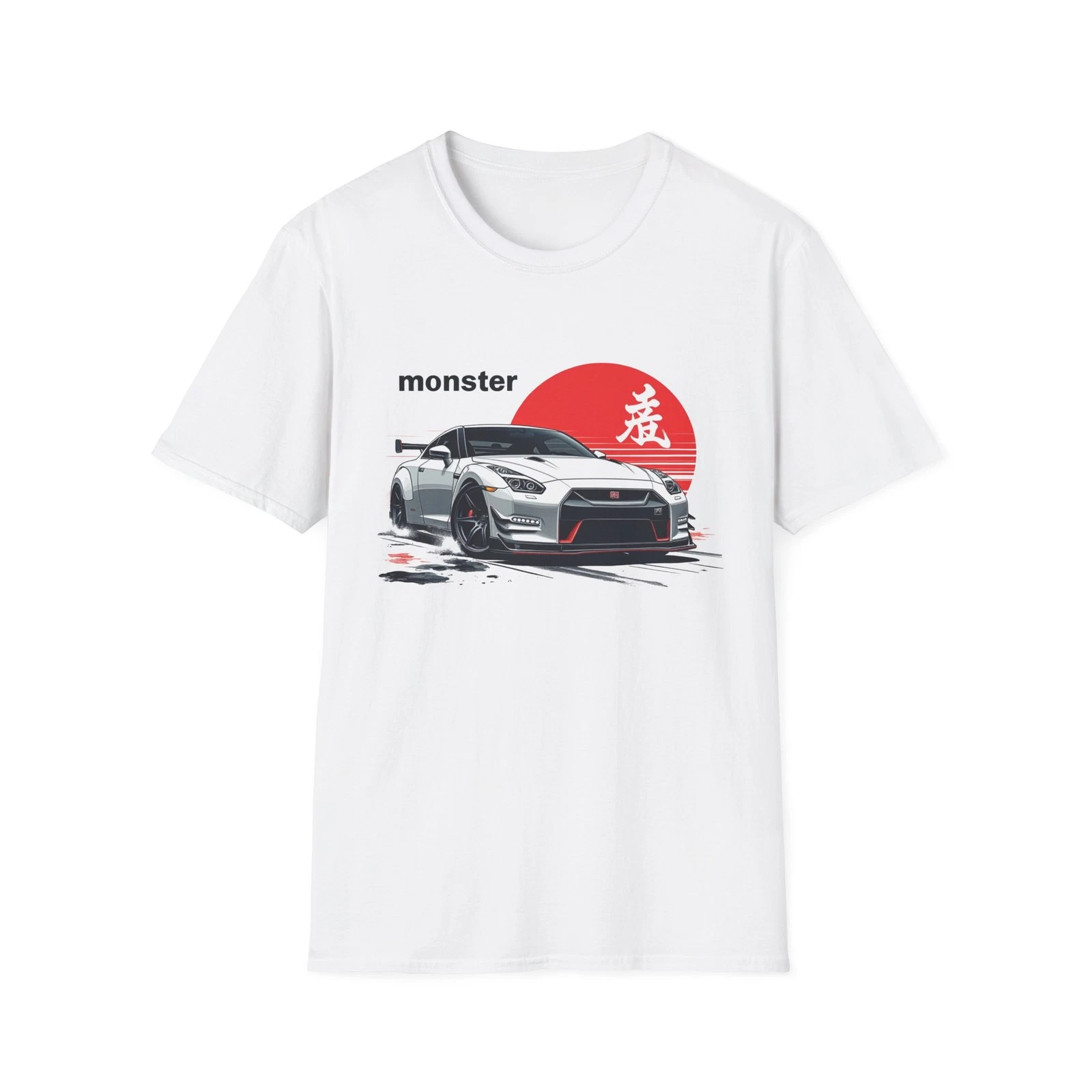 Reprint Rare White R35 GTR Shirt | JDM Tee with Rising Sun & Kanji ...