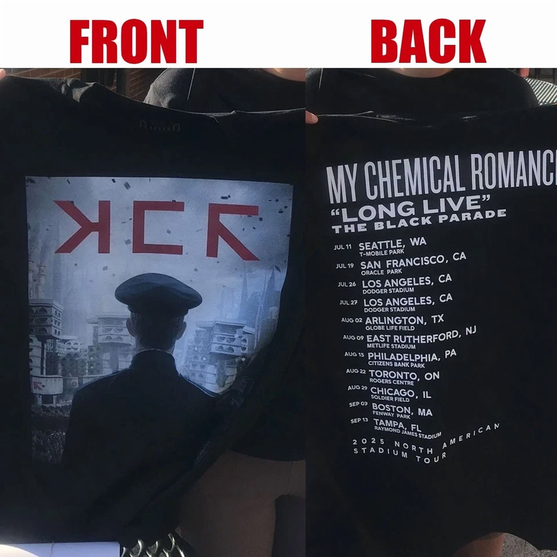 Reprint Seattle MCR My Chemical Romance 2025 Merch NEW Shirt All Size ...