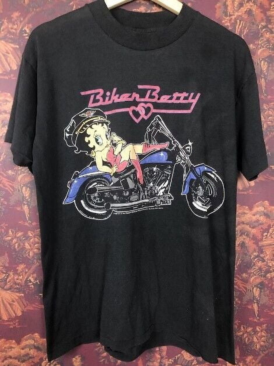 Reprinted 1993 Biker Betty Boop vintage motorcycle tee shirt - Walmart.com