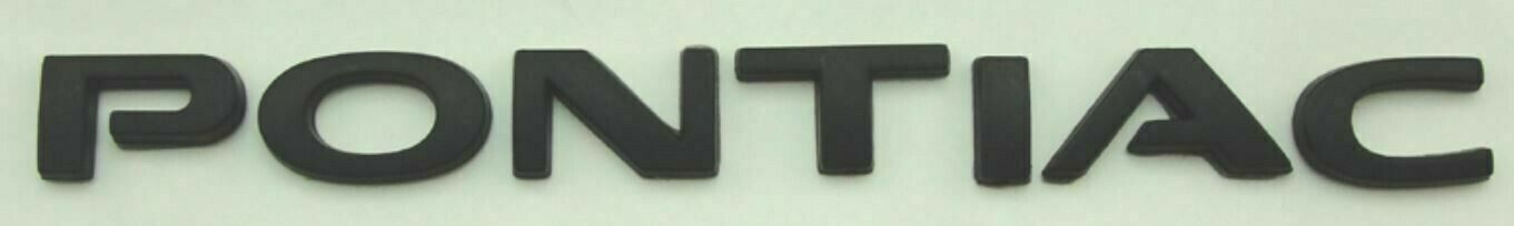 Reproduction Black "Pontiac" Trunk Letters Emblem 2005-2006 Pontiac GTO ...